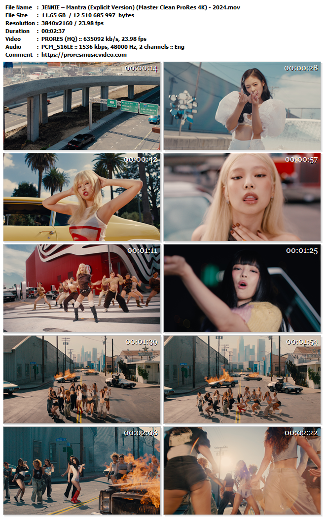 JENNIE – Mantra – Master Prores Music